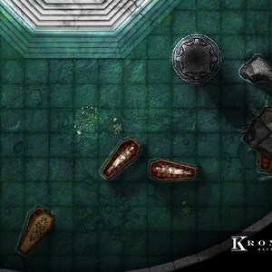 Flooded Crypt Battlemap, Dnd Battle Map, D&D, Battle Map, Dungeons and ...