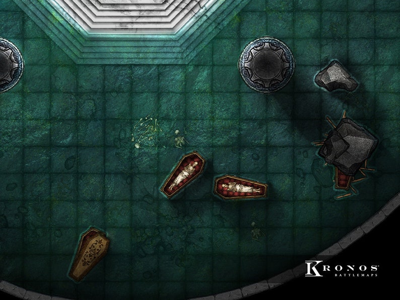 Flooded Crypt Battlemap, Dnd Battle Map, D&D, Battle Map, Dungeons and ...