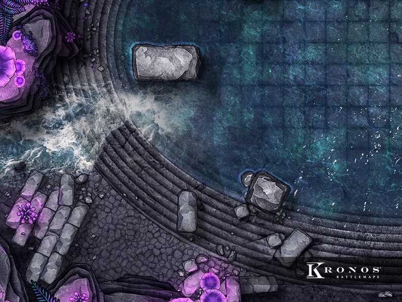 Underdark Arena Ruins Digital Battlemap, Dnd Battle Map, D&D, Dungeons ...