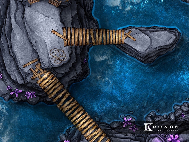 Underdark River Crossing Digital Battlemap, Dndbattle Map, D&D, Dungeons and Dragons, 5e, Roll20 ...