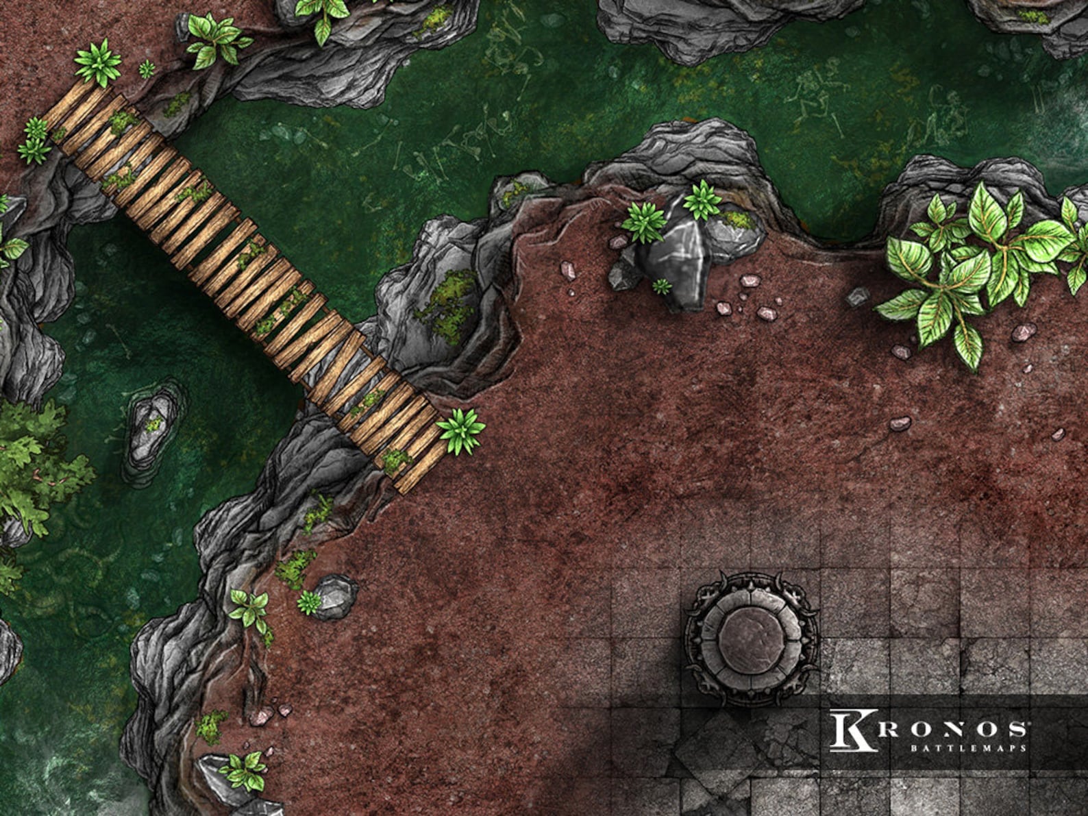 Jungle Ruins II Digital Battlemap, 4k Grid/night Versions Dnd Battle ...