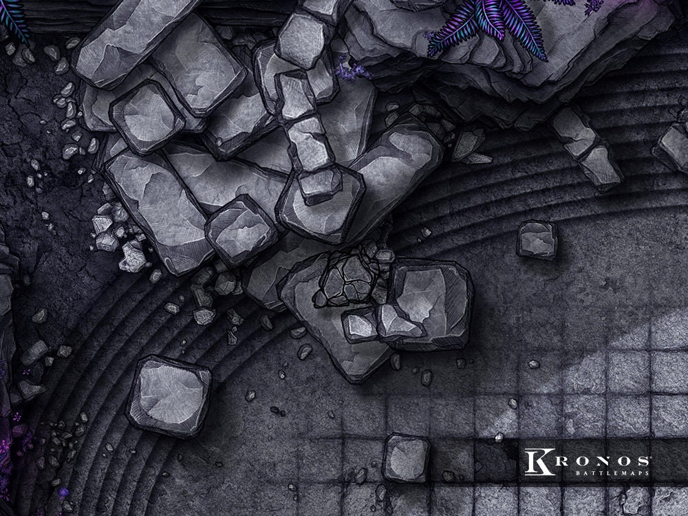 Underdark Arena Ruins Digital Battlemap, Dnd Battle Map, D&D, Dungeons and Dragons, 5e, Roll20 ...