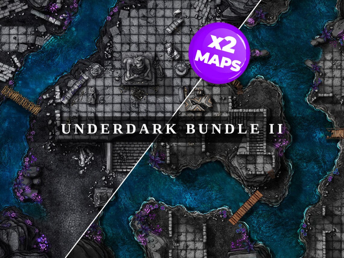 Underdark Ruins Battlemap, Dnd Battle Map, D&D, Battle Map, Dungeons ...