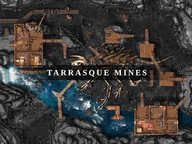 Tarrasque Mines Battlemap: 4K Dnd Digital Map (roll20, Foundry) - Etsy