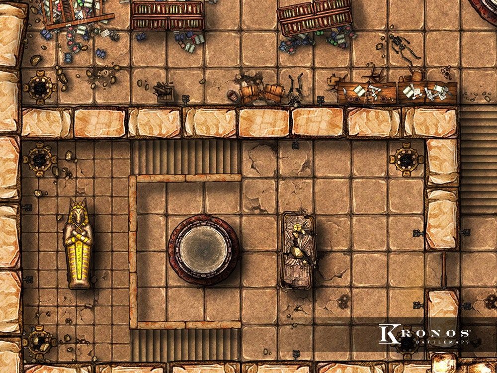 Ancient Library Battle Map: Abandoned Ruins for D&D (digital Download ...