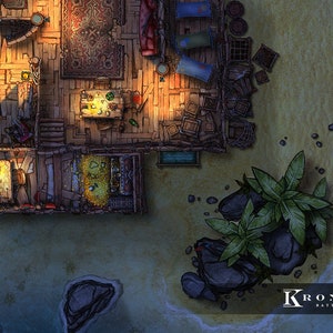 Pirate Island Hideout 4k Digital Battlemap X2, Dnd Battle Map, Dungeons ...