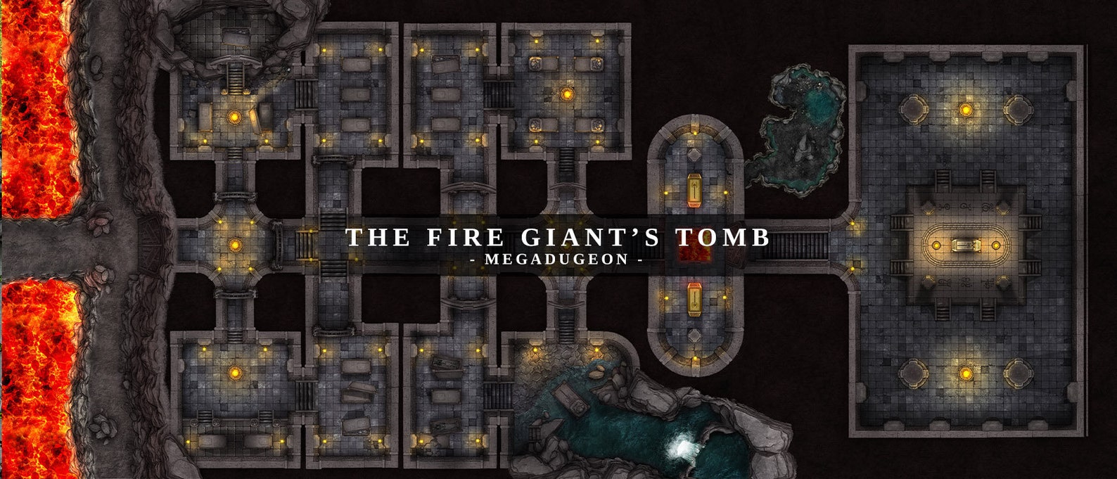 Fire Giant's Tomb Digital Battlemap, Dnd Battle Map, D&D, Battle Map ...