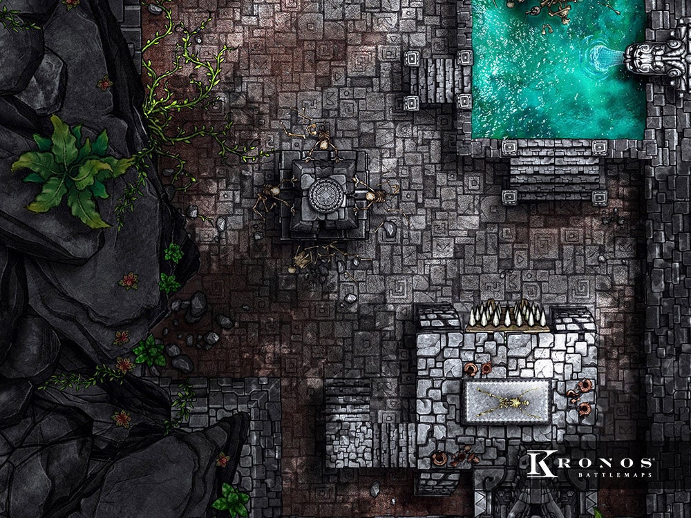 Jungle Temple Ruins Battlemap: 80x30 Dnd Map (digital Download) - Etsy