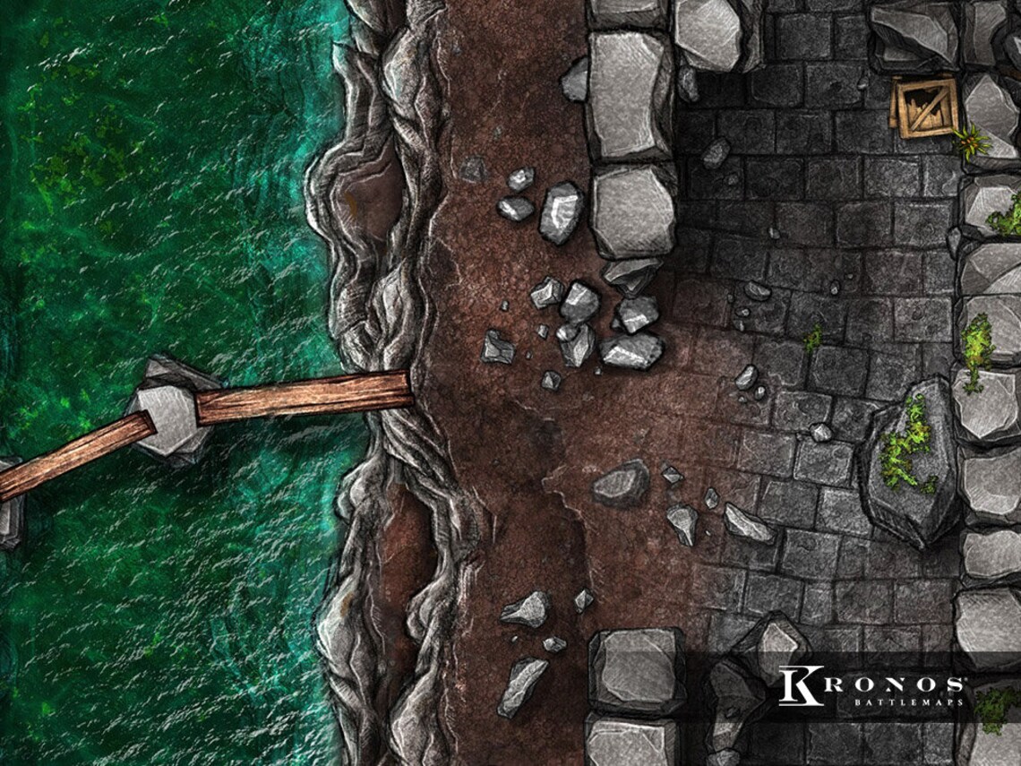 Castle Ruins II Battlemap: RPG Tabletop Map (digital Download) - Etsy