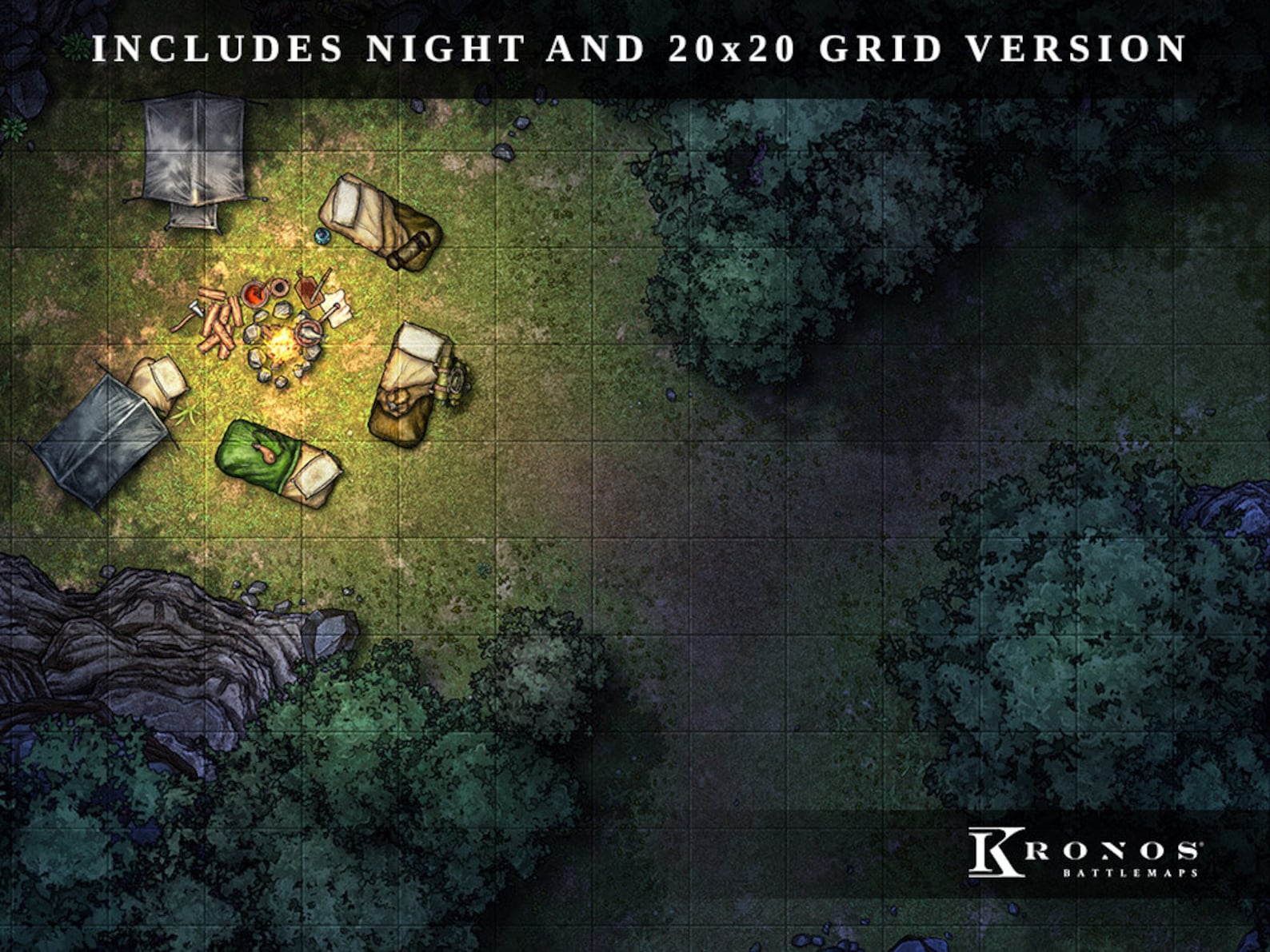 Forest Camp Battlemap, 4k, Dnd, Battle Map, Digital Battlemap, Dungeons ...