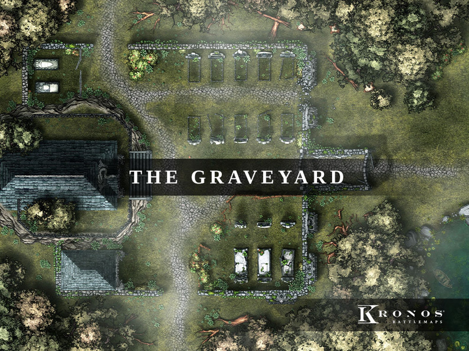 Graveyard Battle Map: 4k Dnd 5e Map (digital Download) - Etsy