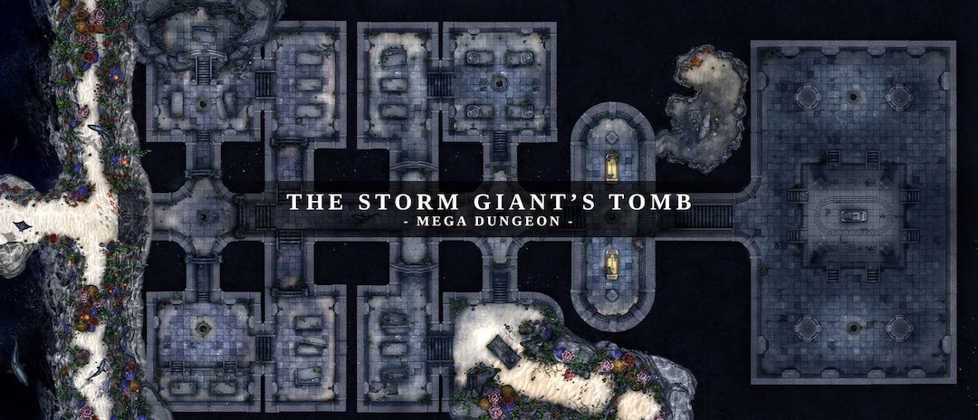 Storm Giant's Tomb - Battlemap - Etsy