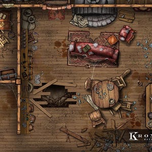 Abandoned Farmhouse Battlemap, Dnd Battle Map, D&D, Battle Map ...