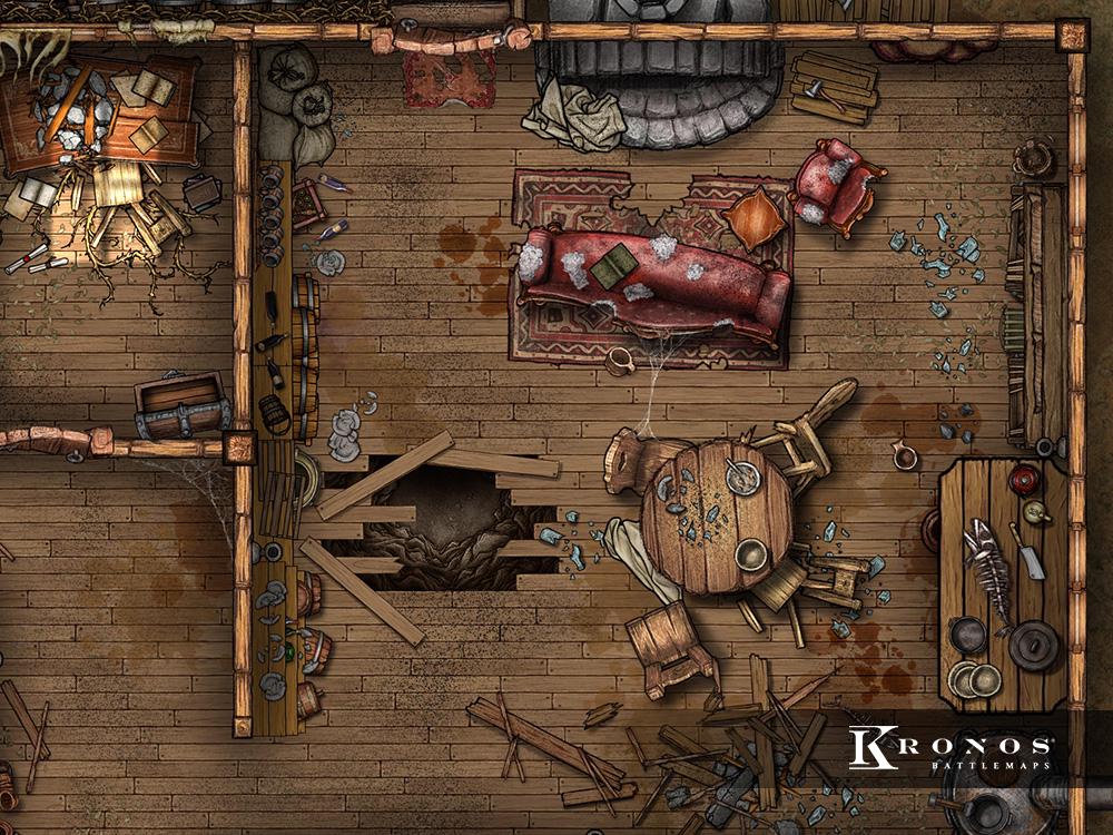 Abandoned Farmhouse Map, DnD Map, Spielkarte, Dungeons and Dragons, 5e ...