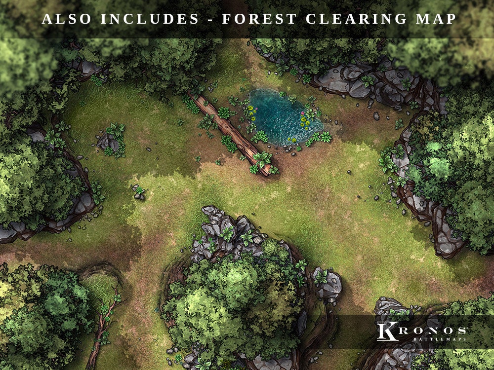 Forest Camp Battlemap, 4k, Dnd, Battle Map, Digital Battlemap, Dungeons ...