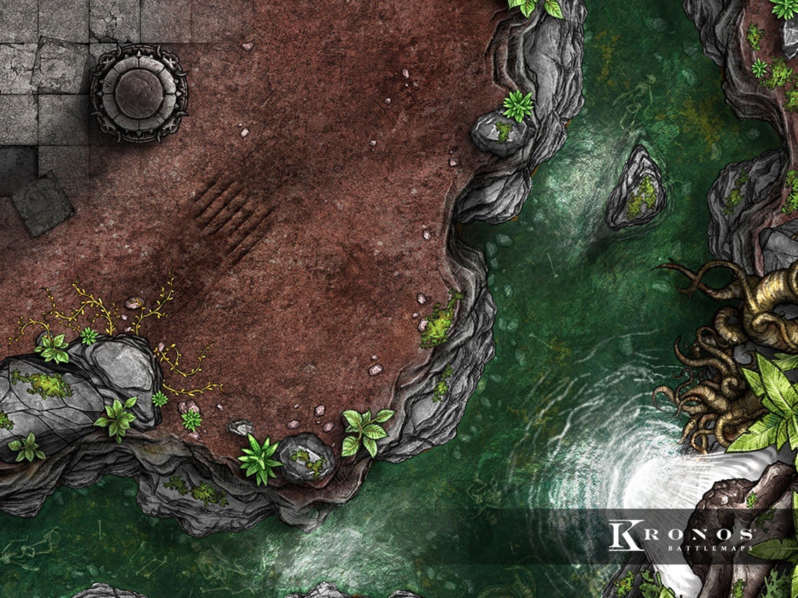 Jungle Ruins II Digital Battlemap, 4k Grid/night Versions Dnd Battle Map, Digital Battle Map, 5e ...