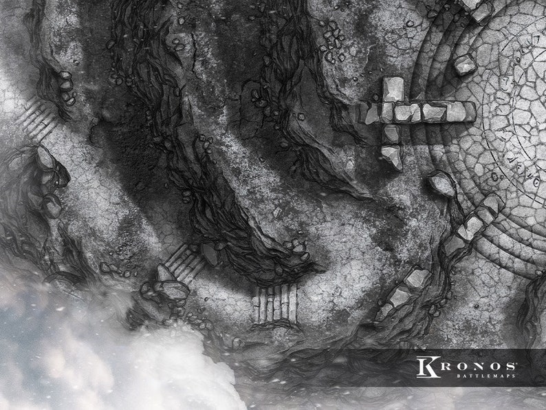 Mountain Peak Ruins Digital Battlemap, + Grid/night Versions Dnd Battle ...