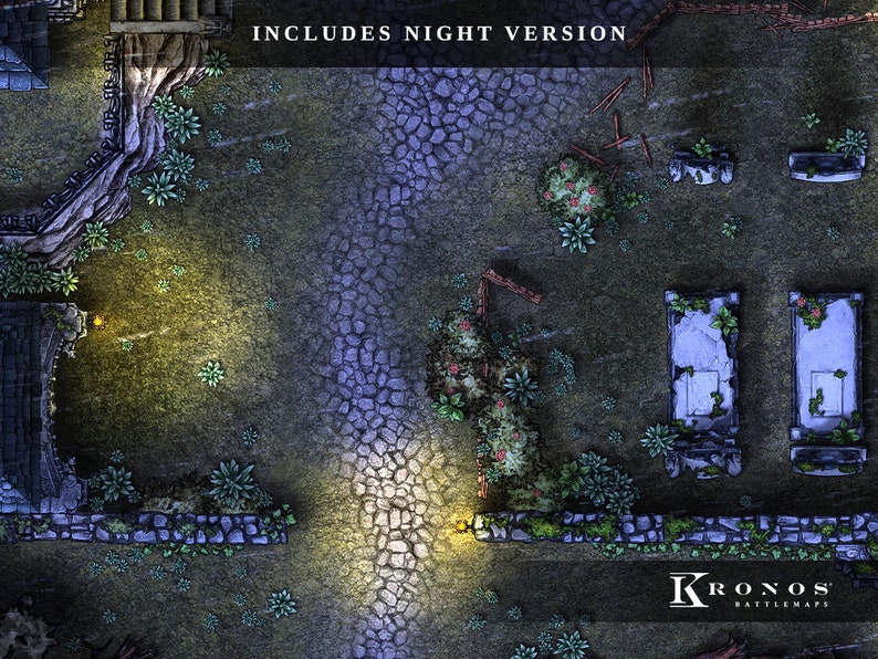 Graveyard Battle Map: 4k Dnd 5e Map (digital Download) - Etsy