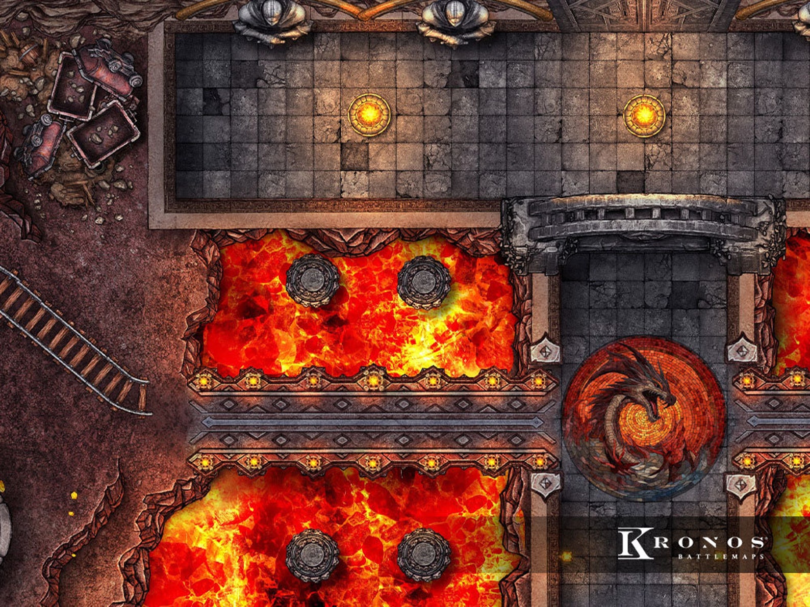 Fire Giant Lair Digital Battlemap Megadungeon 4K, Dnd Battle Map, D&D ...