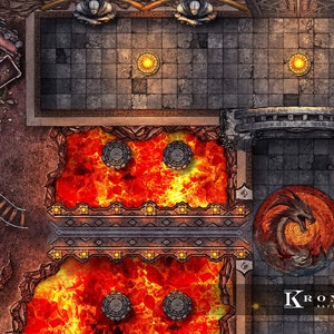 Fire Giant Lair Digital Battlemap Megadungeon 4K, Dnd Battle Map, D&D ...