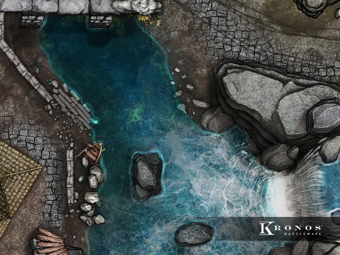 Abandoned Village Battlemap: Flooded Town, RPG Map (digital Download ...