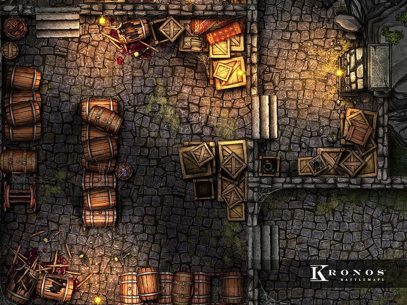 4K Cellar Dungeon Battle Map: Dnd 5e, VTT Ready (digital Map) - Etsy
