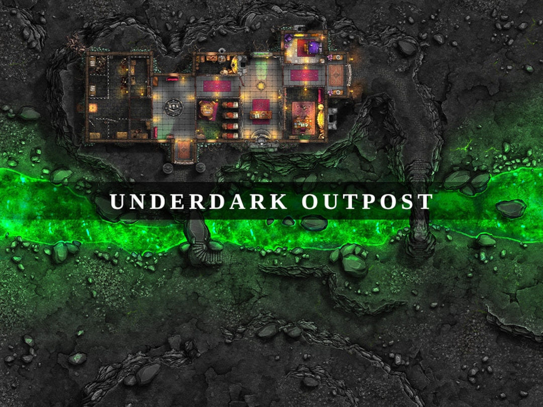 Underdark Outpost, Dnd Battle Map, D&D, Battle Map, Dungeons and ...
