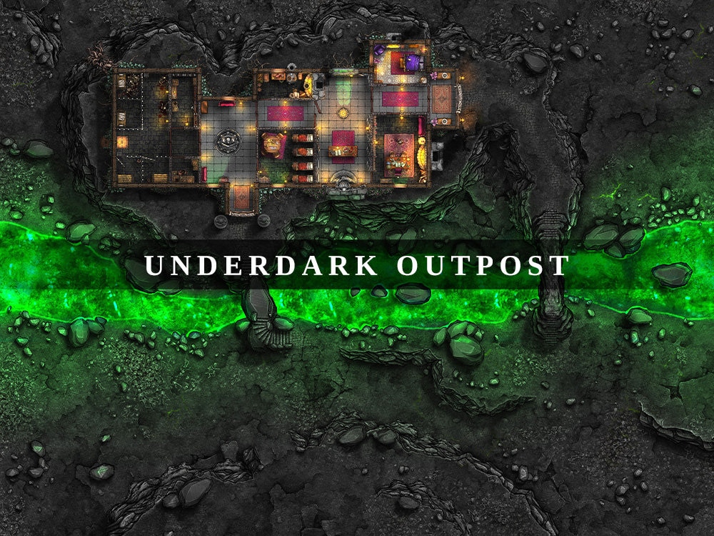 Underdark Outpost, Dnd Battle Map, D&D, Battle Map, Dungeons and ...