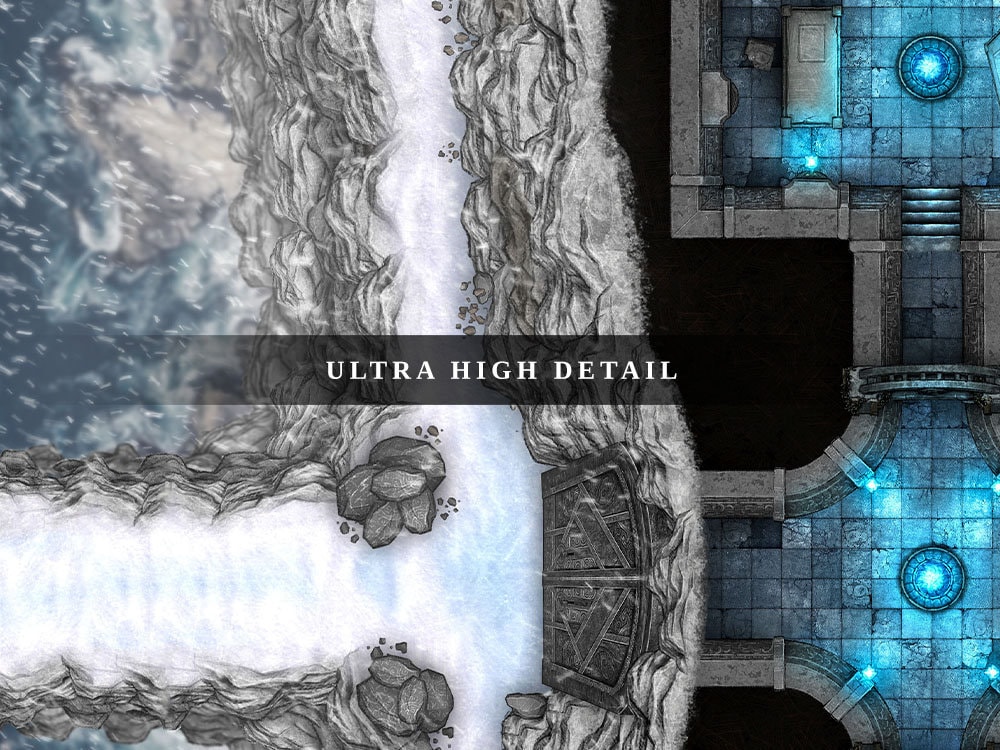 Frost Giant's Tomb Digital Battlemap, Dnd Battle Map, Digital Battle ...