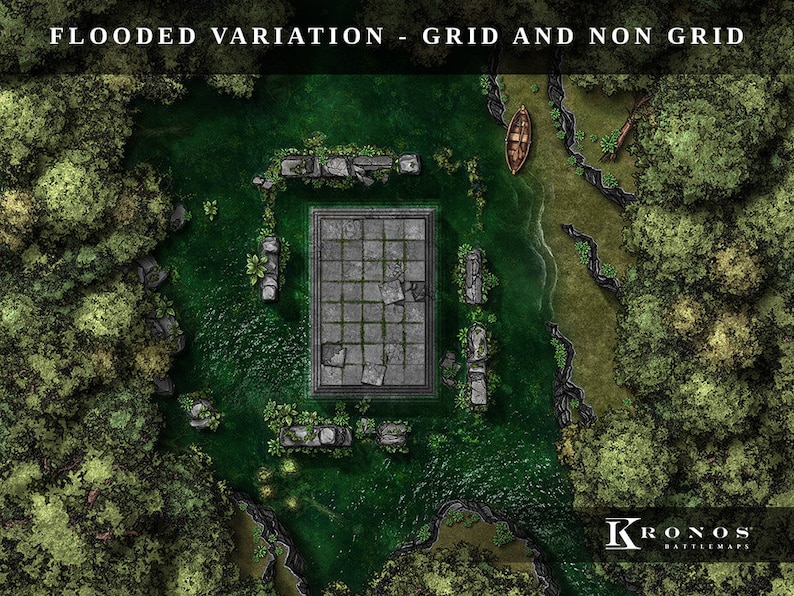 Forest Ruins II Digital Battlemap, Dnd Battle Map, Digital Battle Map ...