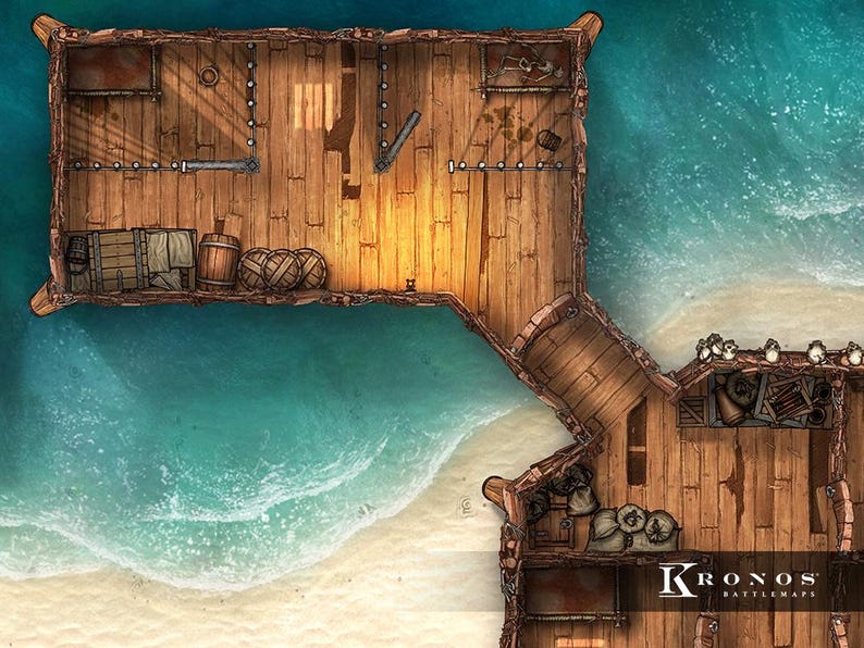 Mapa de batalla de Prison Island, Mapa de batalla de DnD, D&D, Mapa de ...