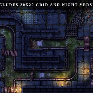 Sewer Digital Battlemap, 4k Battlemap, Dnd Battle Map, D&D, 5e, Roll20 ...