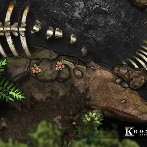 Jungle Tar Pit Digital Battlemap, Grid/night Versions Dnd Battle Map ...