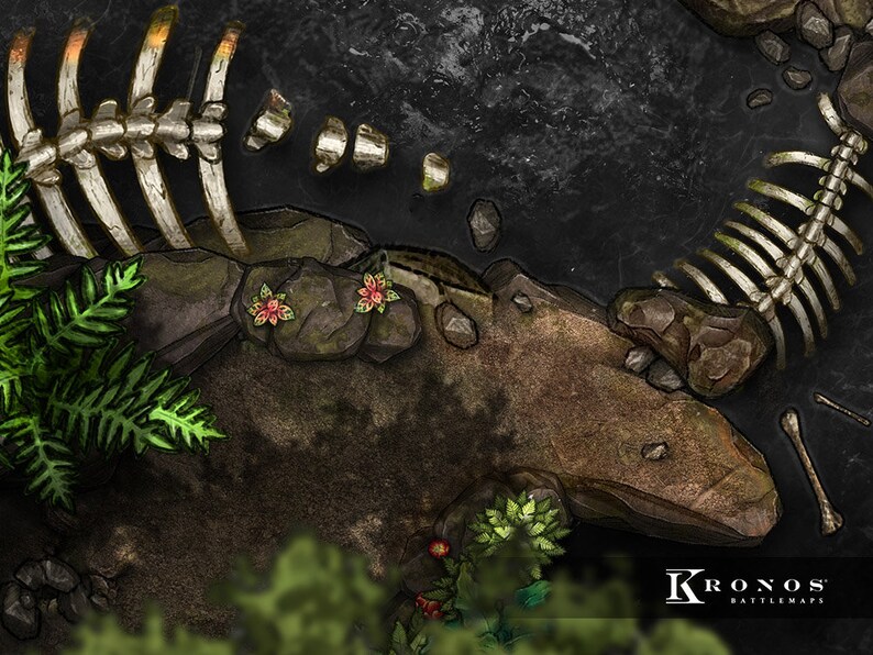 Jungle Tar Pit Digital Battlemap, Grid/night Versions Dnd Battle Map ...