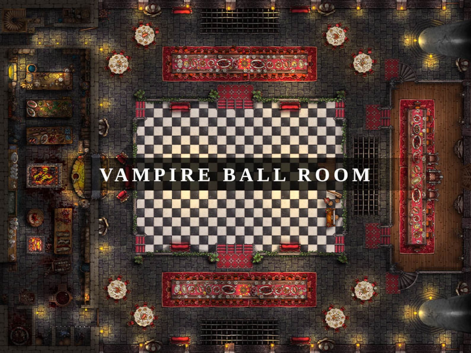 Vampire Ballroom Battlemap: Dnd 5e Digital Map (39x52) - Etsy