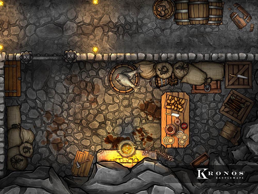 Underground Prison Battlemap: 40x30 Dnd Map (digital Map) - Etsy