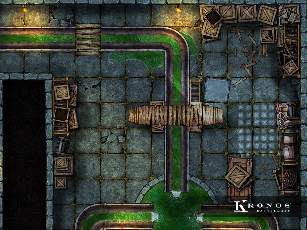 City Sewers Digital Battlemap, Battlemap, Dnd Battle Map, D&D, 5e ...
