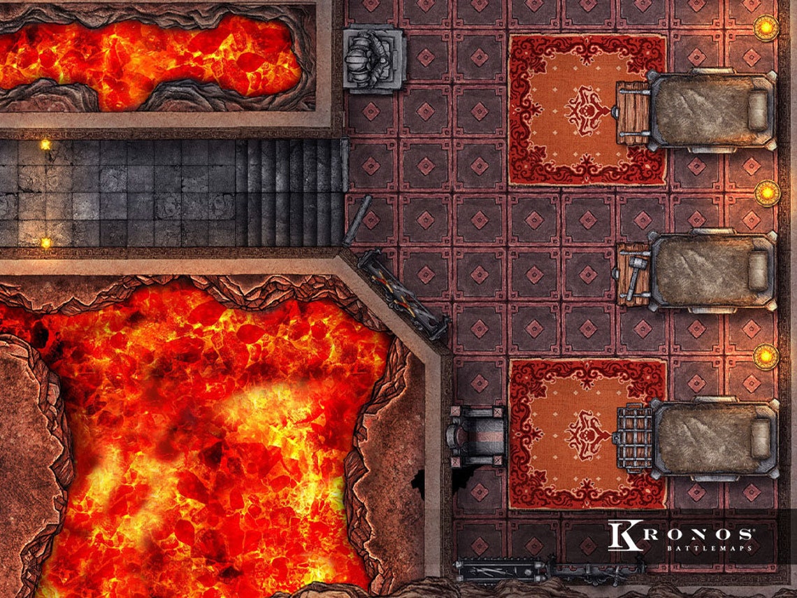 Fire Giant Lair Digital Battlemap Megadungeon 4K, Dnd Battle Map, D&D ...