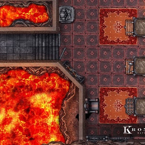 Fire Giant Lair Digital Battlemap Megadungeon 4K, Dnd Battle Map, D&D ...