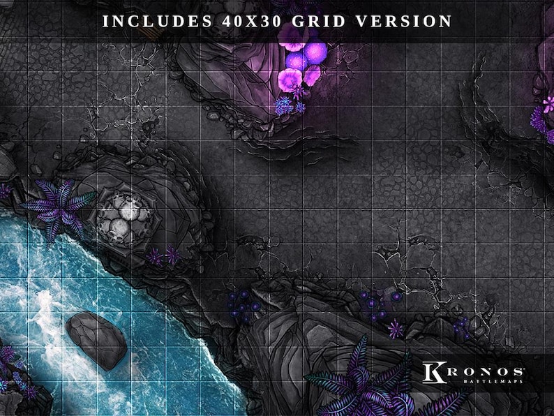 Underdark Battle Map: 40x30 Dnd Encounter (digital Map) - Etsy