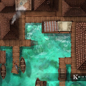 Fishing Village Battlemap, Dnd Battle Map, D&D, Dungeons and Dragons ...