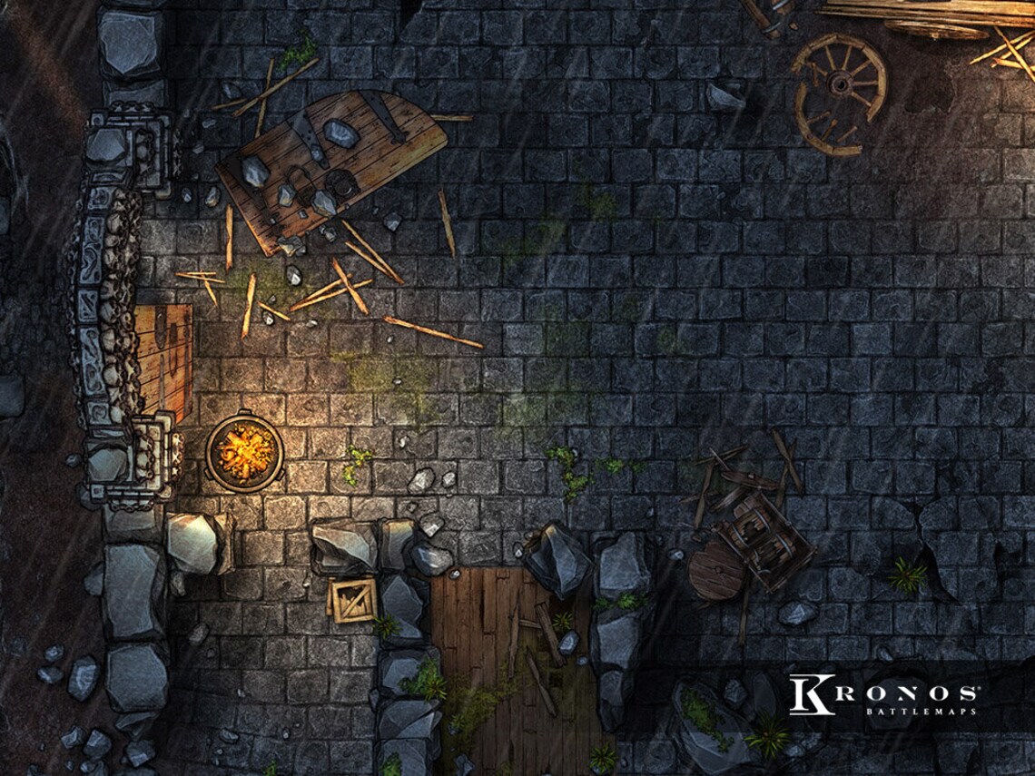 Castle Ruins II Battlemap, Dnd Battle Map, D&D, Battle Map, Dungeons ...