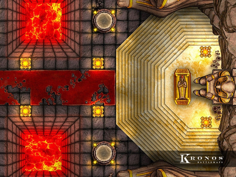 Mummy's Tomb Digital Battlemap: 40x117 Grid Dnd 5e (digital Download ...