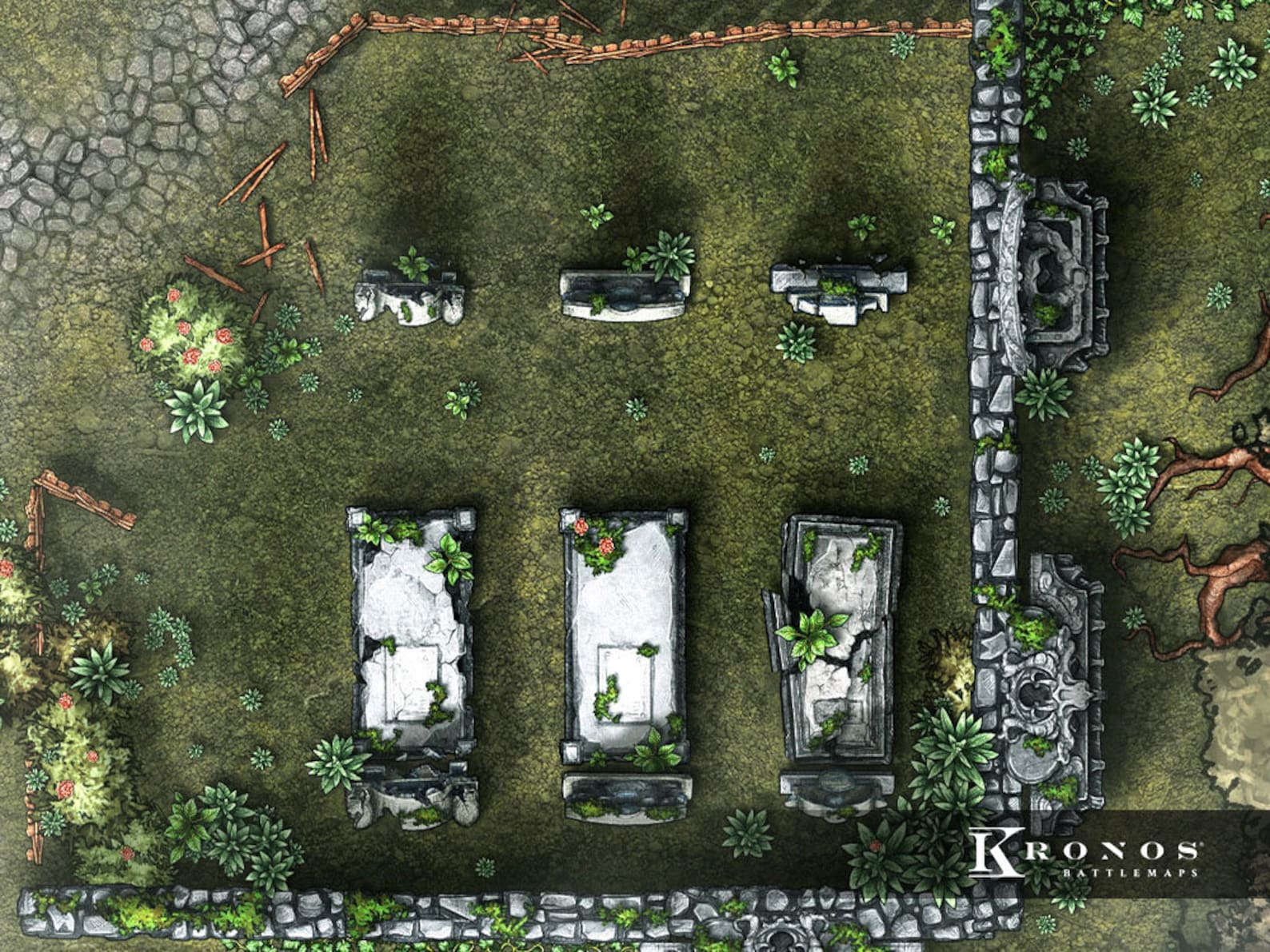 Graveyard Battle Map: 4k Dnd 5e Map (digital Download) - Etsy