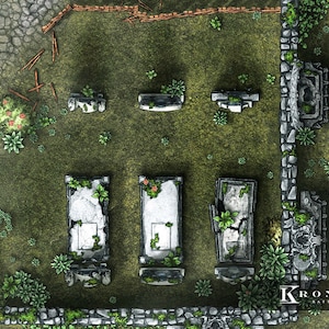 Graveyard Battle Map: 4k Dnd 5e Map (digital Download) - Etsy