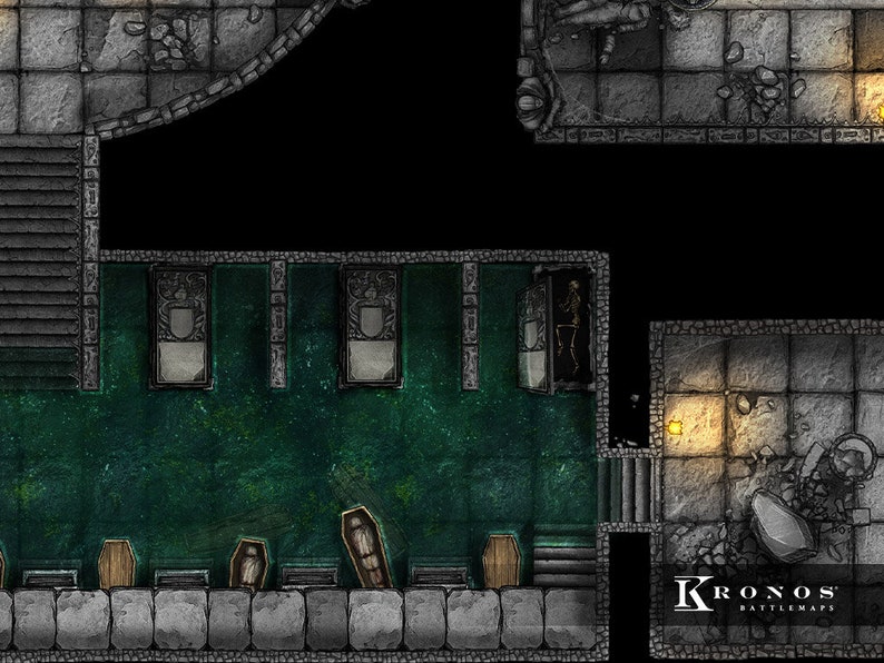 Catacombs Battlemap: 40x30 Dnd Map (digital Download) - Etsy