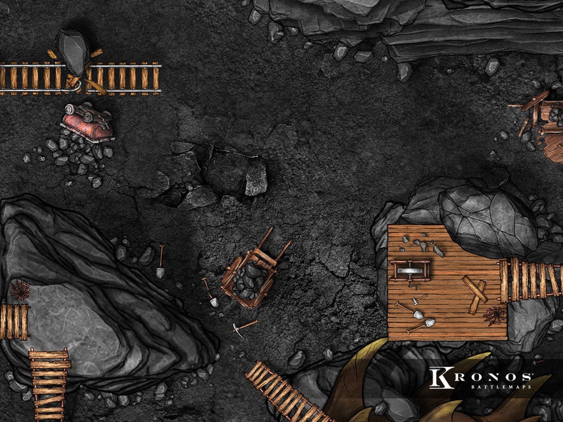 Tarrasque Mines Battlemap: 4K Dnd Digital Map (roll20, Foundry) - Etsy