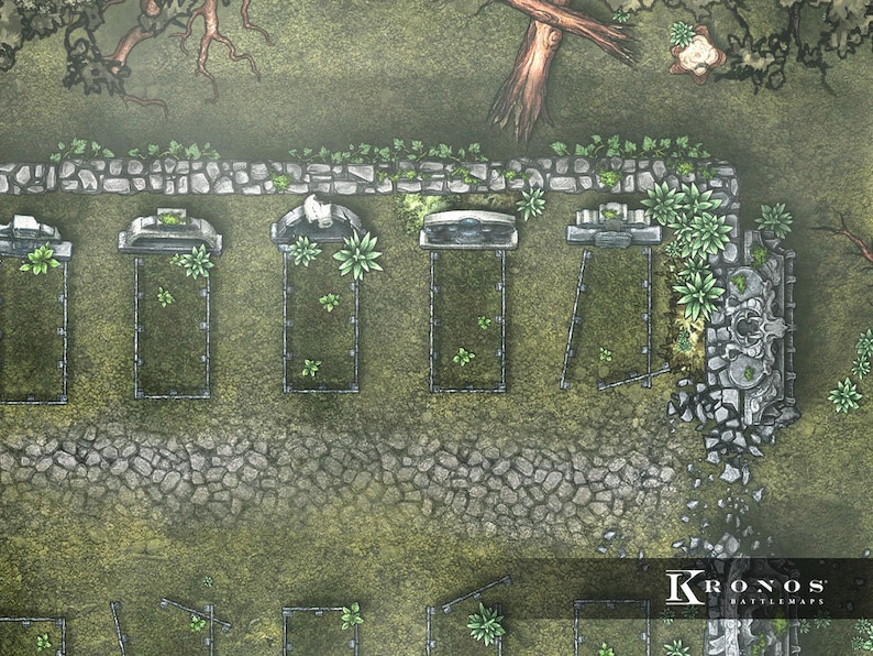 Graveyard Battle Map: 4k Dnd 5e Map (digital Download) - Etsy