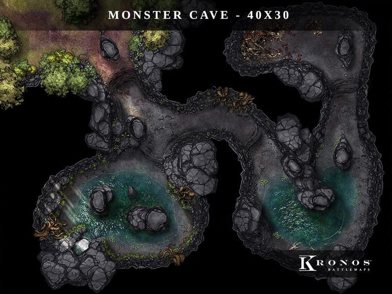 Caves Battlemap, Dnd Battle Map, Battle Map, Dungeons and Dragons, 5e, Roll20, Fantasy Grounds ...