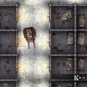 Insane Asylum Battlemap: 40x30 Dnd Prison (digital Map) - Etsy